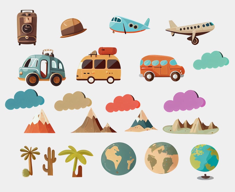 Kids Travelling Andventures Animated Abstract Transparent PNG Clipart ...