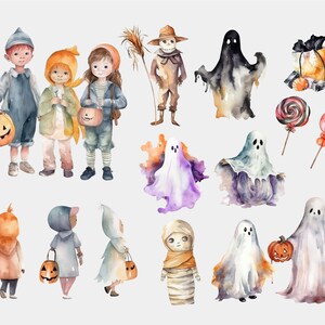 Ultimate Halloween Watercolor Clipart Bundle, 62 Transparent Pngs ...