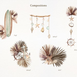 Summer Beach Watercolor Clipart With Transparent Background, 108 Pngs ...