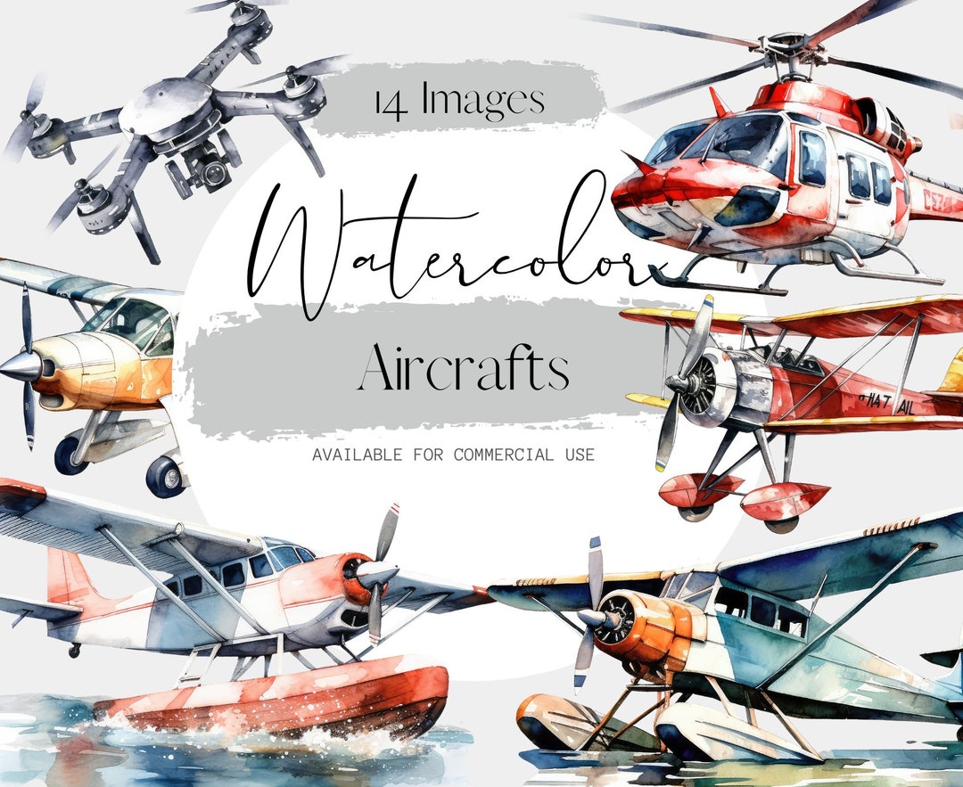 Watercolor Aircrafts Png, 14 Transparent Pngs, Aviation, Planes ...