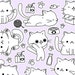 Cat Cute Digital Clipart, Black/ Commercial Use OK / Kitten Graphics ...