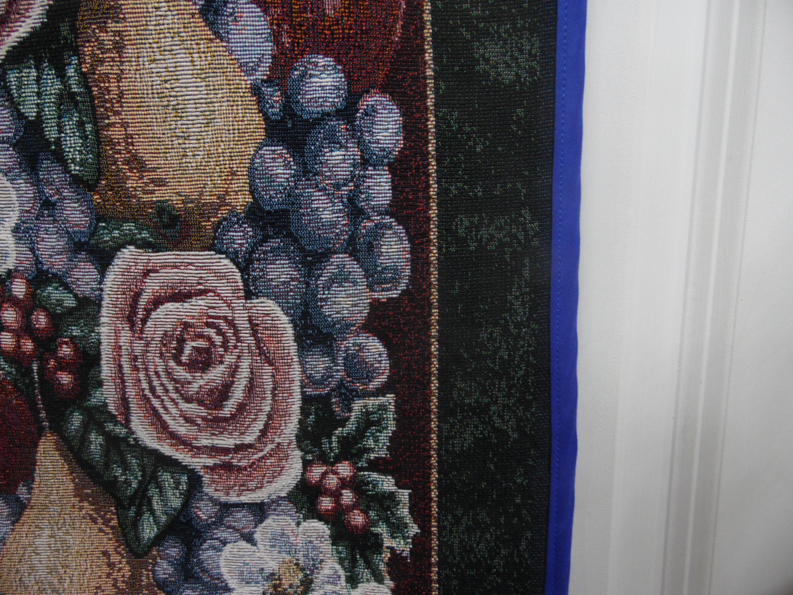 Vintage Tapestry Table Runner - Fruit and Flower Design - Extra Long ...