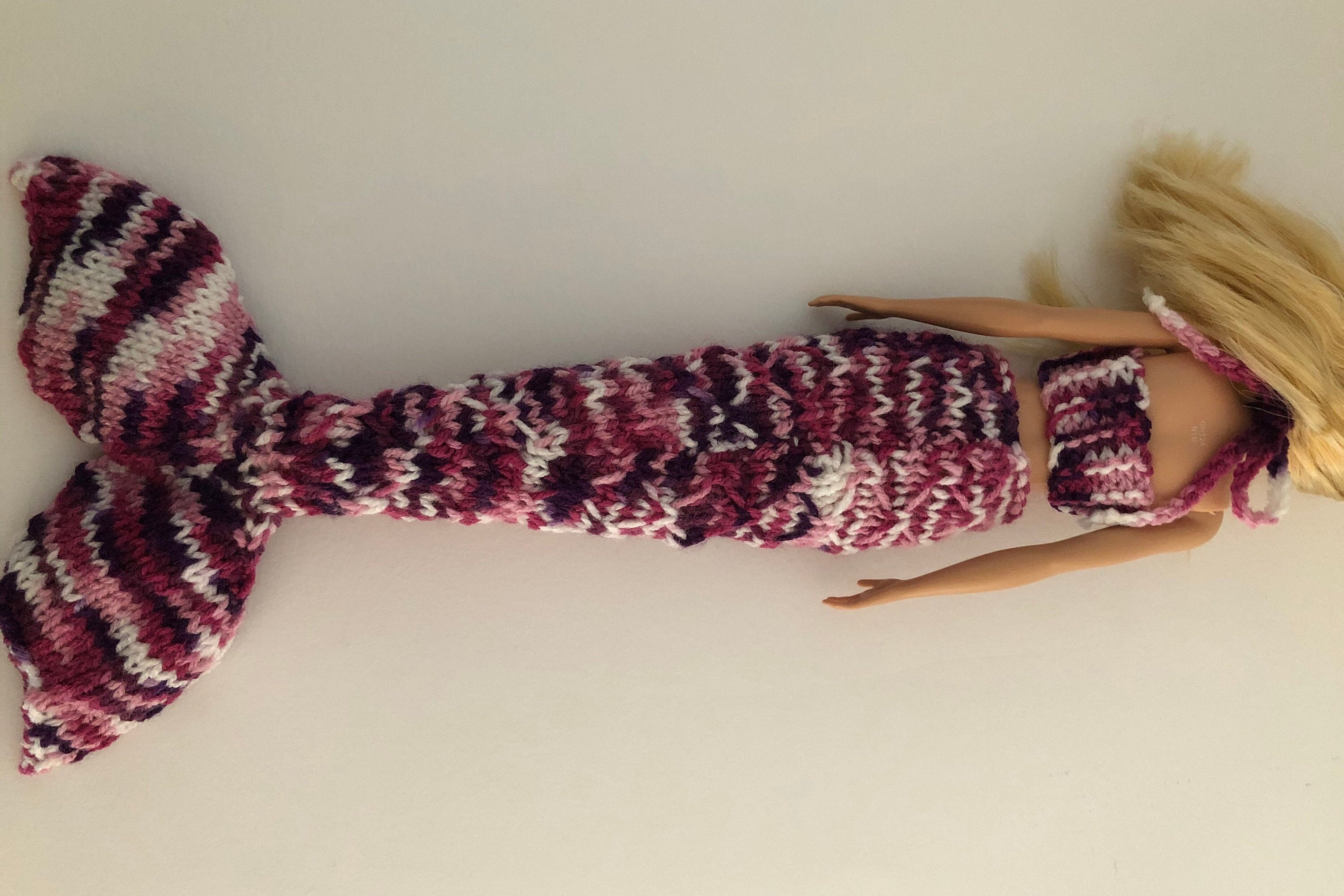 Hand Knitted Barbie Mermaid Outfit - Etsy