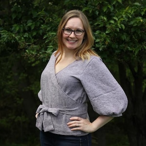 PDF Sewing Pattern, the Wrap Top, PDF Wrap Top Pattern, Instant ...