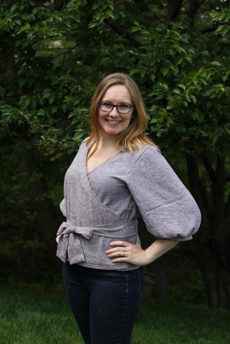 PDF Sewing Pattern, the Wrap Top, PDF Wrap Top Pattern, Instant ...