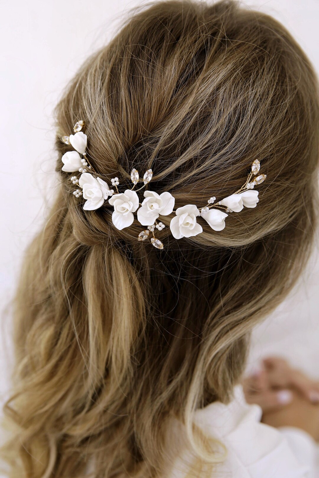 Flower Hair Piece, Bridal Floral Hair Vine for Bride, Wedding Hair Pins ...