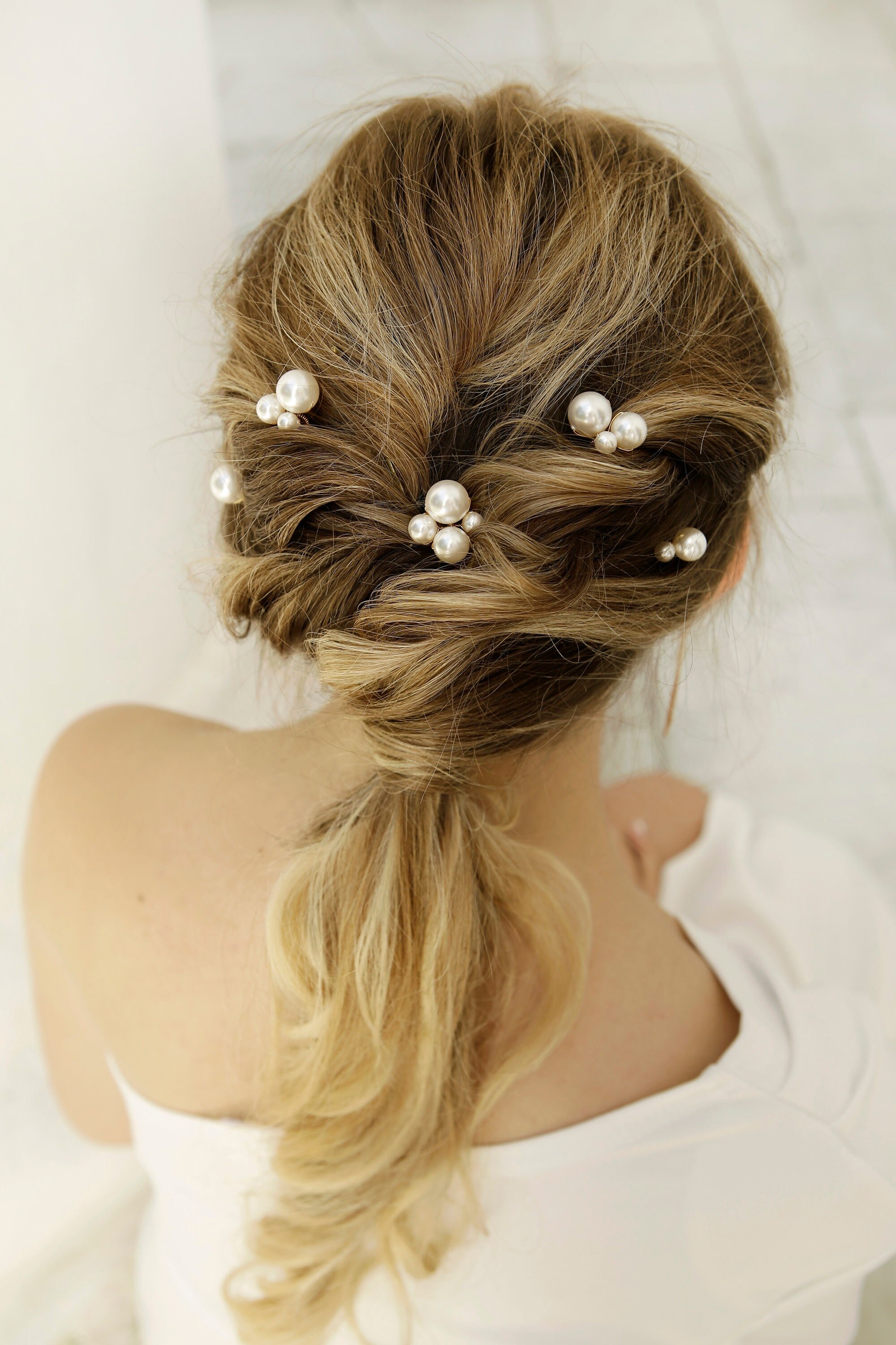 Bridal Pearl Hair Pins: Set of 5 Wedding Hair Accessories - Etsy