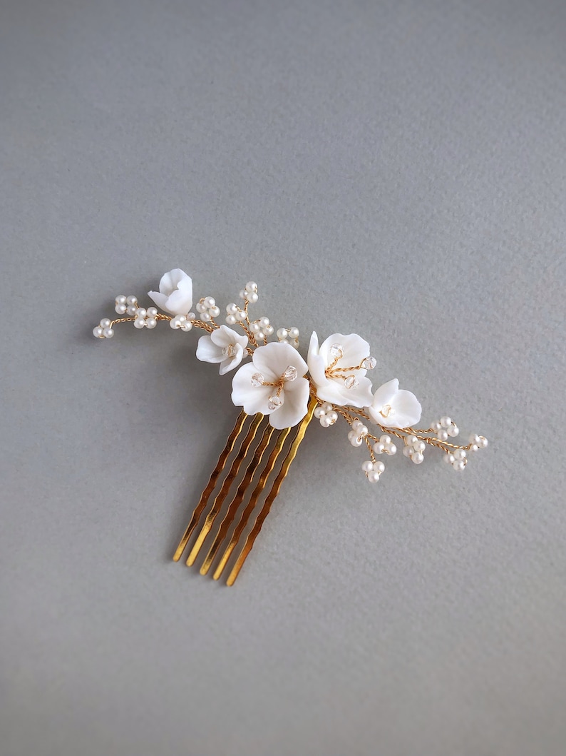 Bridal Floral Hair Piece Wedding Flower Hair Comb Flower - Etsy