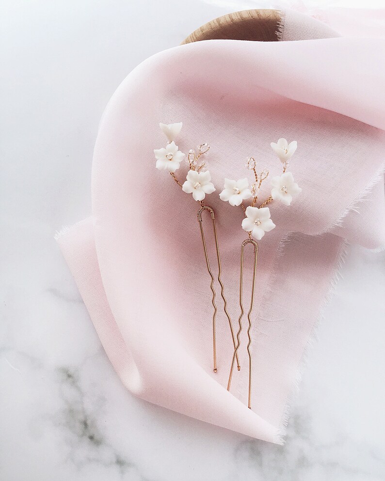 Flower Wedding Hair Pins Set of 2468 Bridal Floral - Etsy