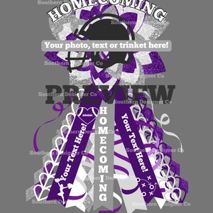 Homecoming Mum Clipart, Purple Silver White, Spirit, School Colors ...