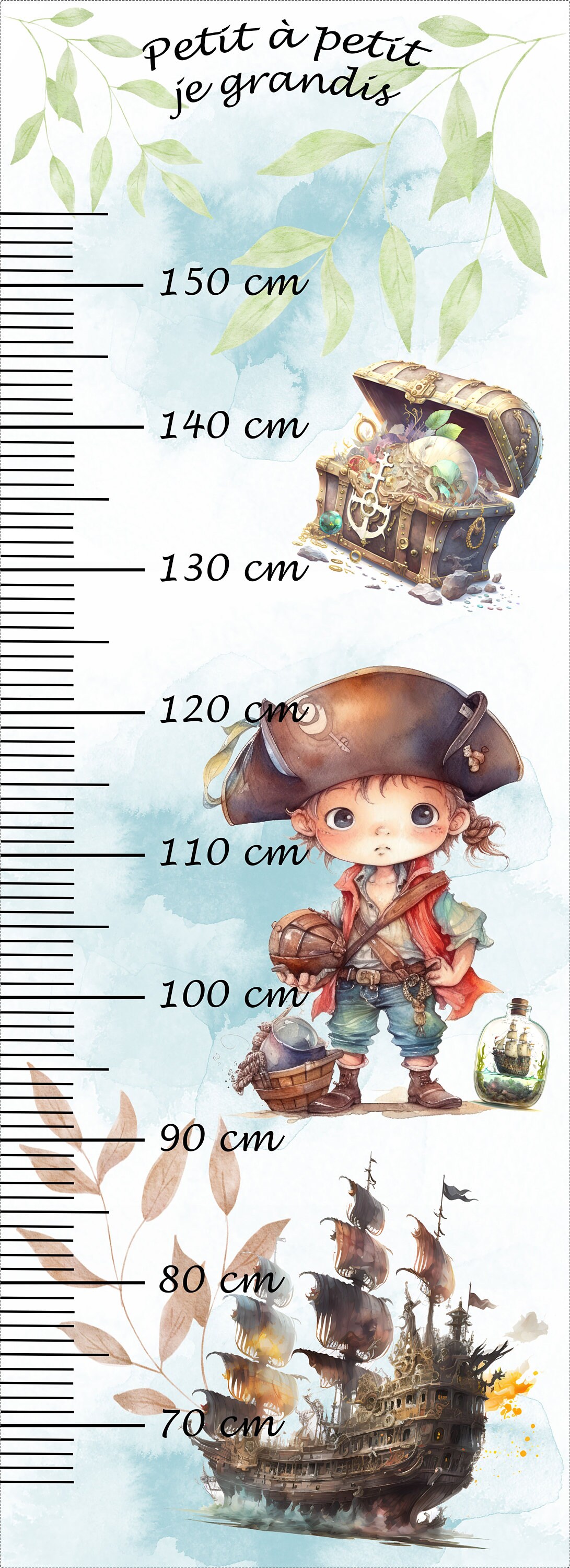 Fox and Pirate Savanna Height Chart Panel Exclusive to Oeko - Etsy