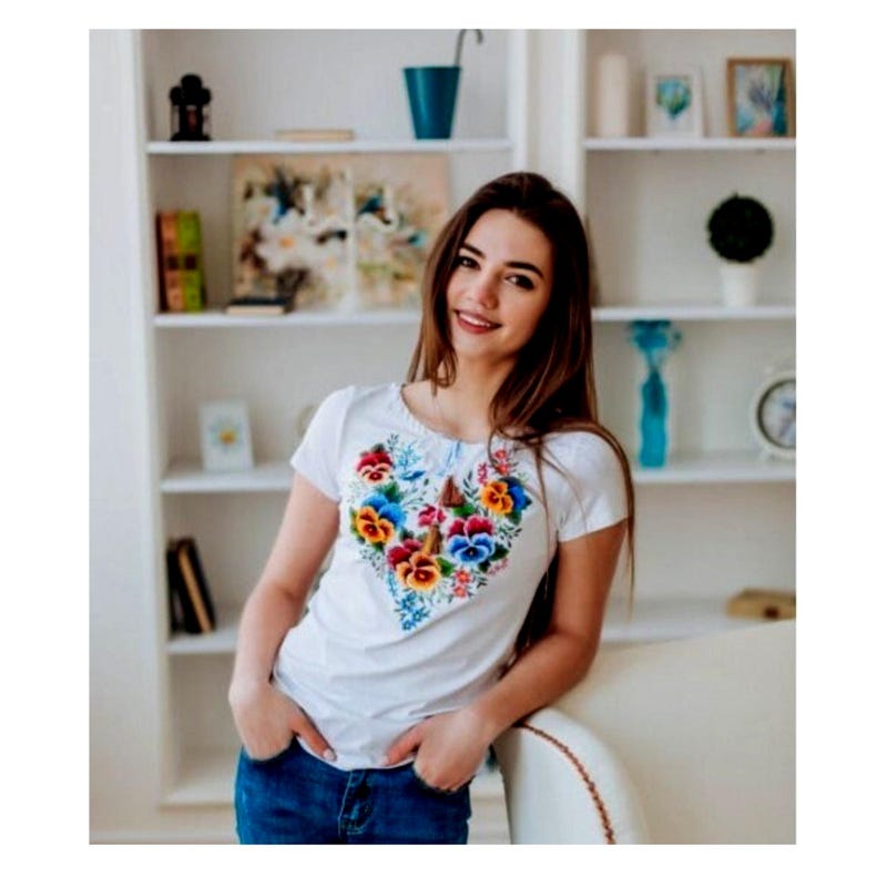 Embroidered T Shirts - Etsy