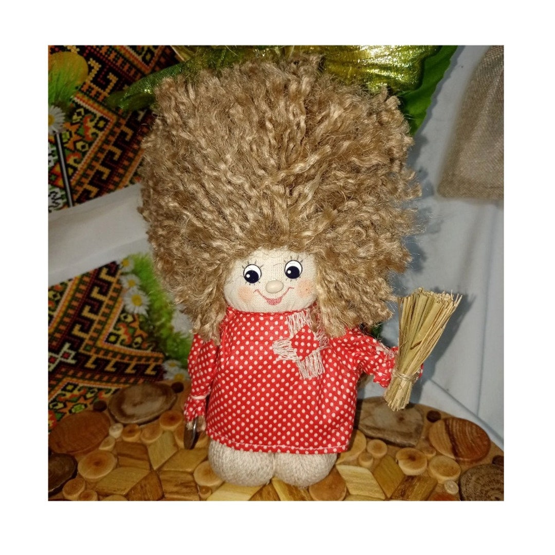 Muñeca Domovik hecha a mano: espíritu del hogar eslavo con escoba y ...