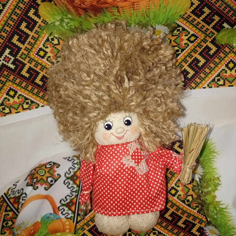 Muñeca Domovik hecha a mano: espíritu del hogar eslavo con escoba y ...