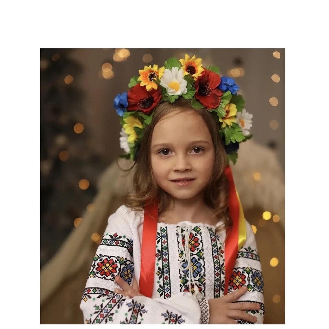 Ukrainian Flower Crown for Girls | Handmade Floral Headpiece With ...