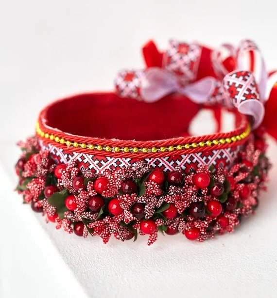 Ukraine Authentic Ukrainian Headdress Head Wreath Crown Chilze | Etsy