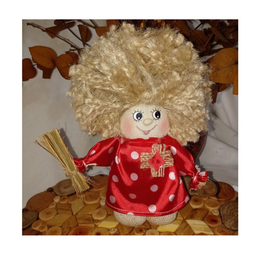 Handmade Domovik Kuzya Doll: Slavic Home Amulet With Broom & Coin - Etsy
