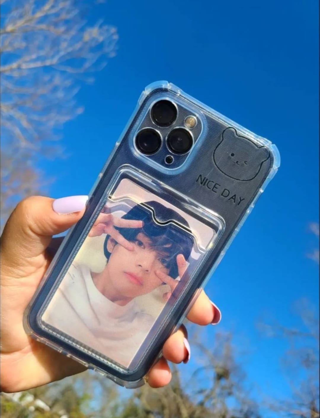 Kpop Cute Kawaii Bear Transparent Phone Case - Etsy