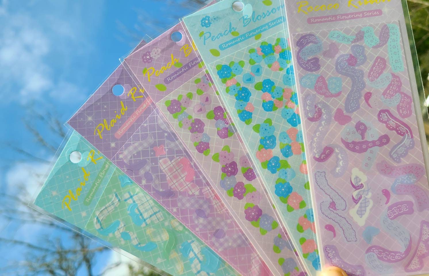 Kpop Korean Confetti Ribbon Deco Sticker Sheet Kpop Deco - Etsy