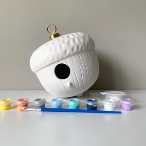Acorn Bird House Ceramic Paint Kit, at Home Pottery Painting, Virtual ...