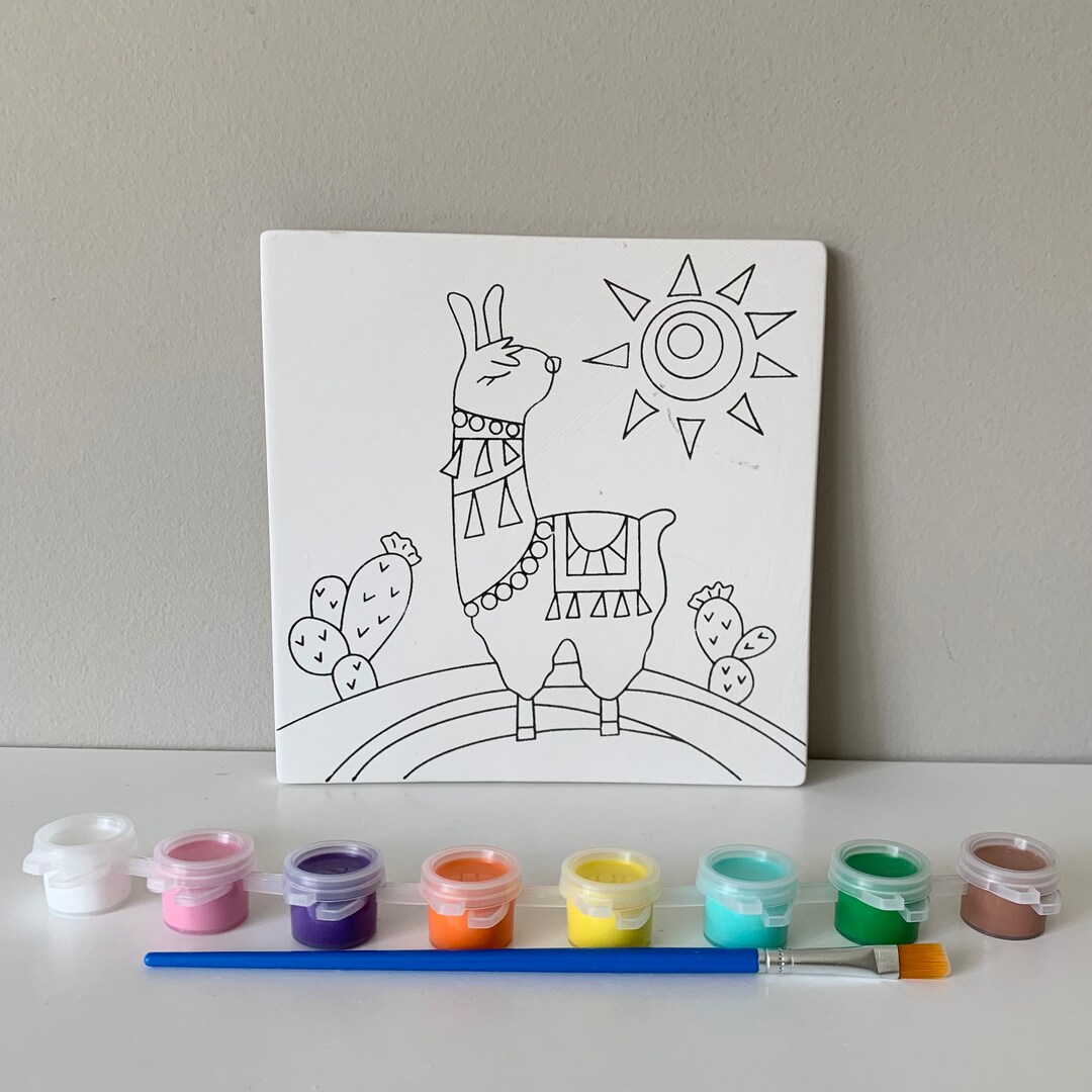 Llama Pottery Painting Kit, at Home Pottery Kits, Ready to Paint ...