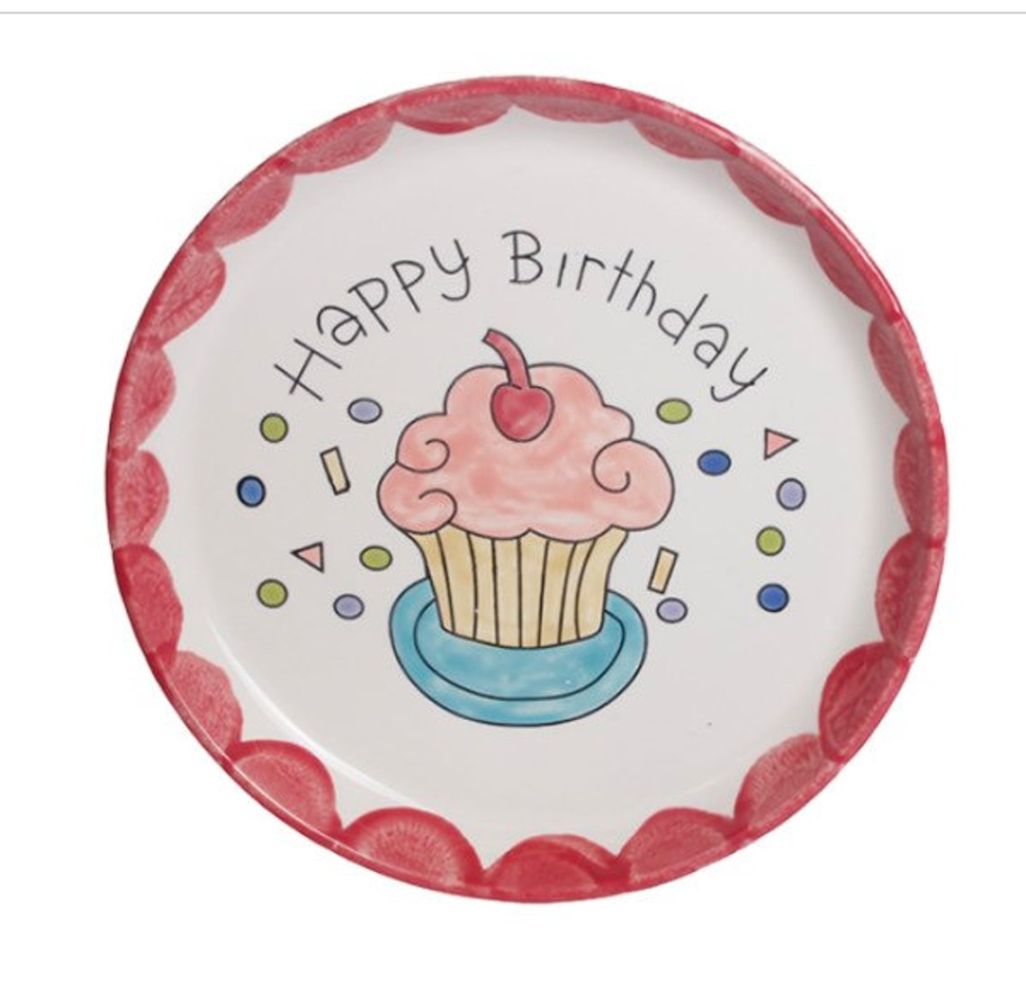 Happy Birthday Plate DIY Birthday Ceramic Plate Ready to - Etsy