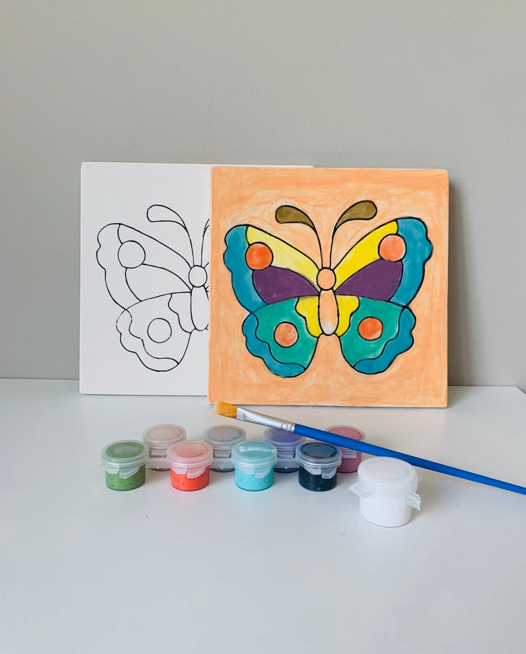 Butterfly Pottery Painting Kit, Butterfly DIY Paint Kit, DIY Pottery ...