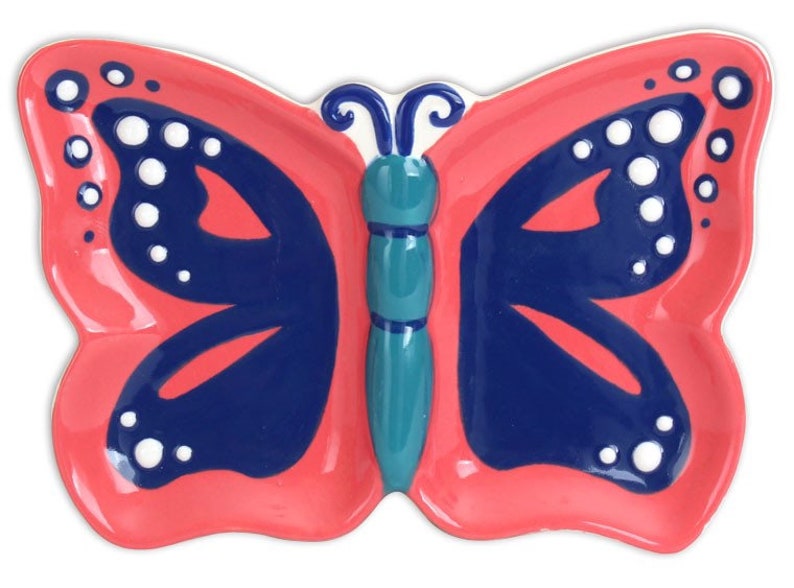 Butterfly Dish DIY Pottery Painting Kits Ready to Paint - Etsy