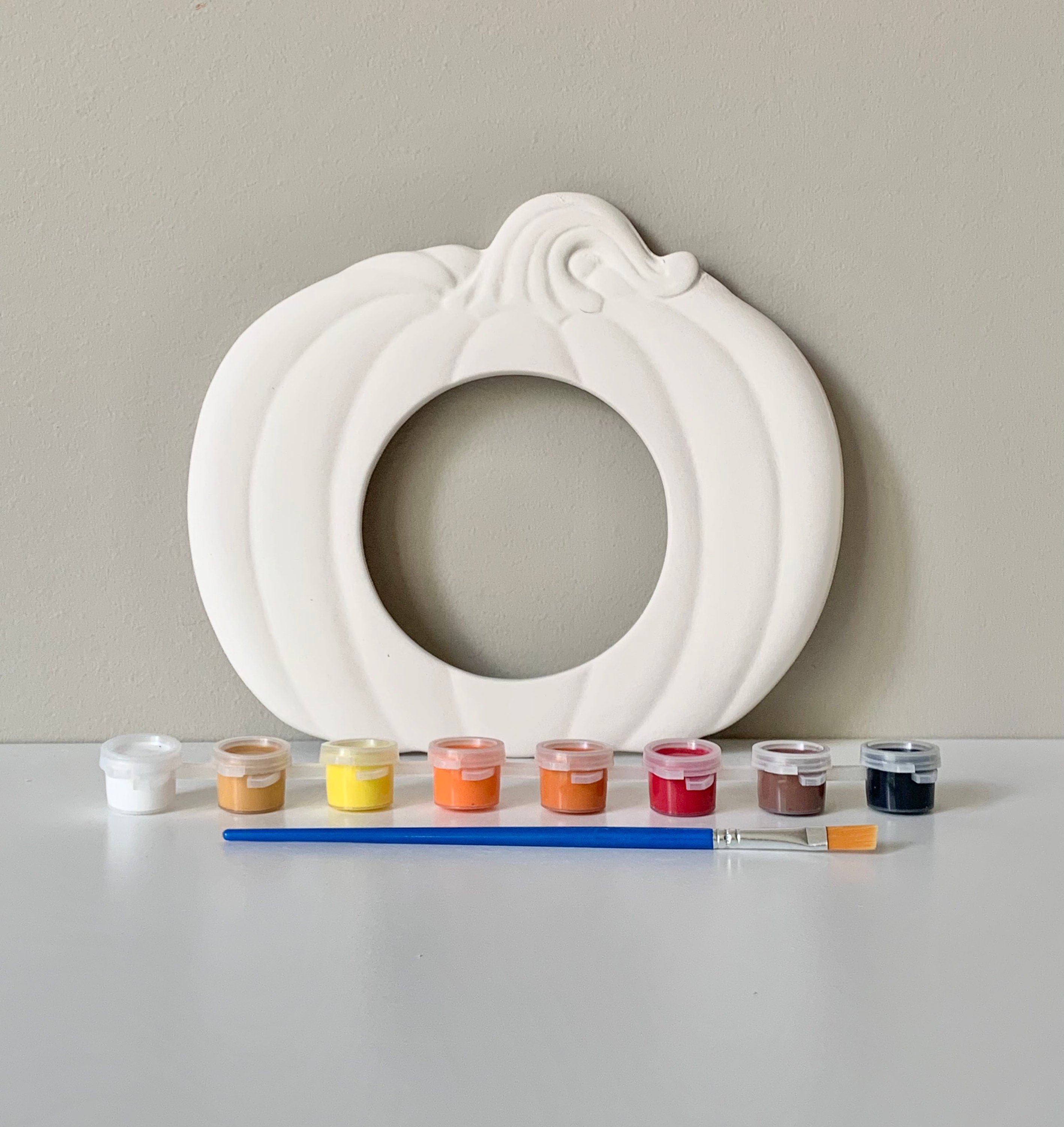 DIY Pumpkin Picture Frame, DIY Pottery Painting Kit, Fall Decor, Fall ...