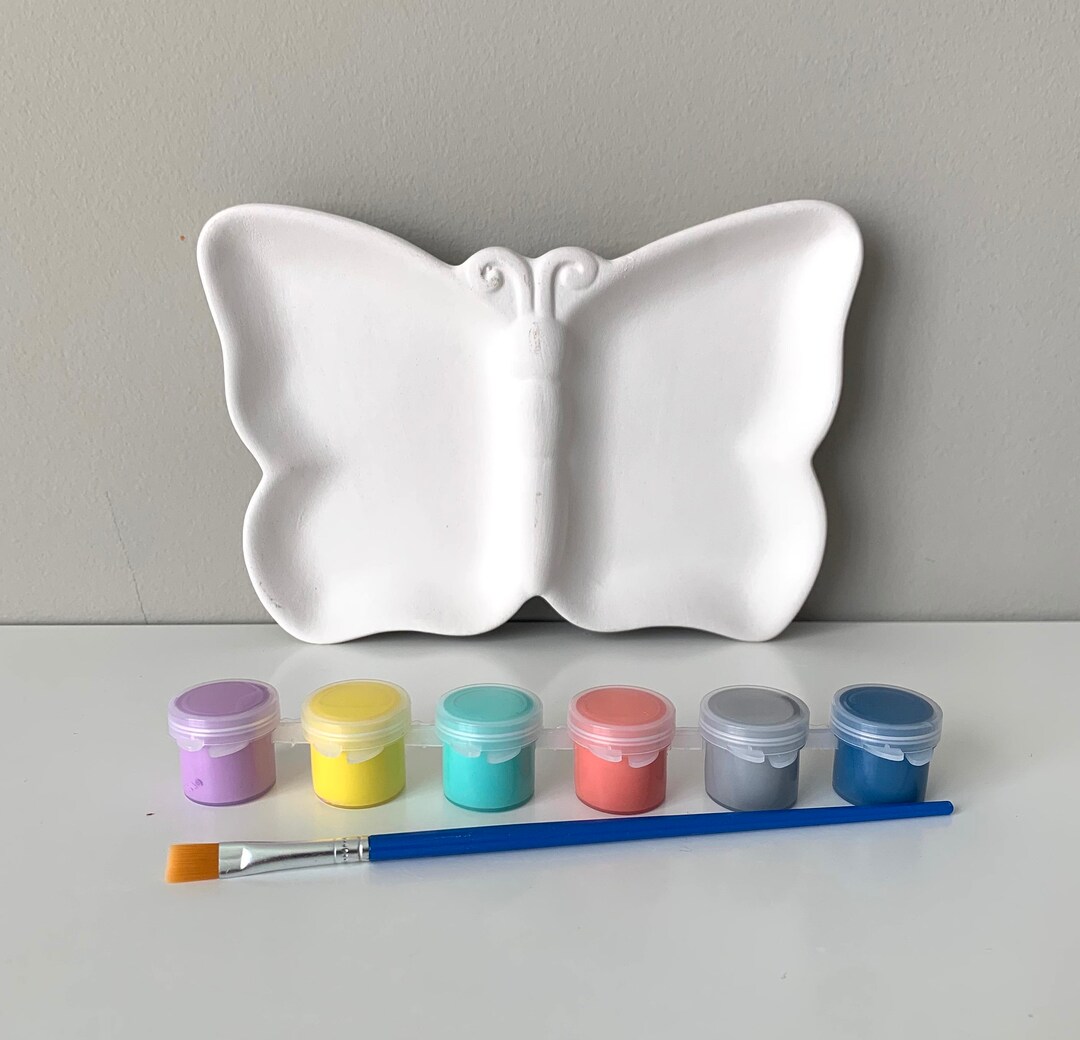 Butterfly Dish, DIY Pottery Painting Kits, Ready to Paint Ceramics ...