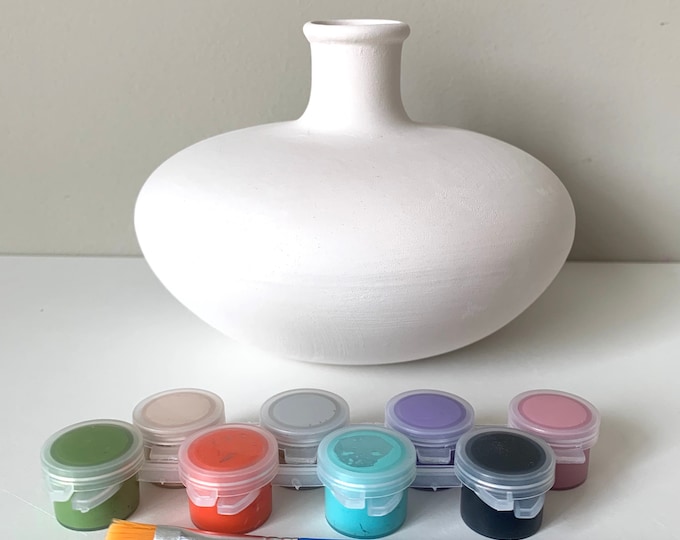 At Home Pottery Painting Kit, Down to Earth Vase, DIY Vase Painting Kit ...