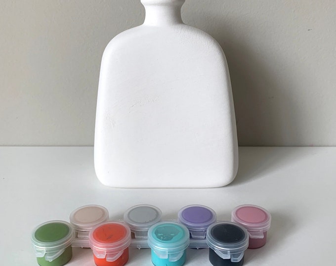 Set of 3 Little Vase Pottery Painting Kit, Teardrop Vase Paint Kit ...