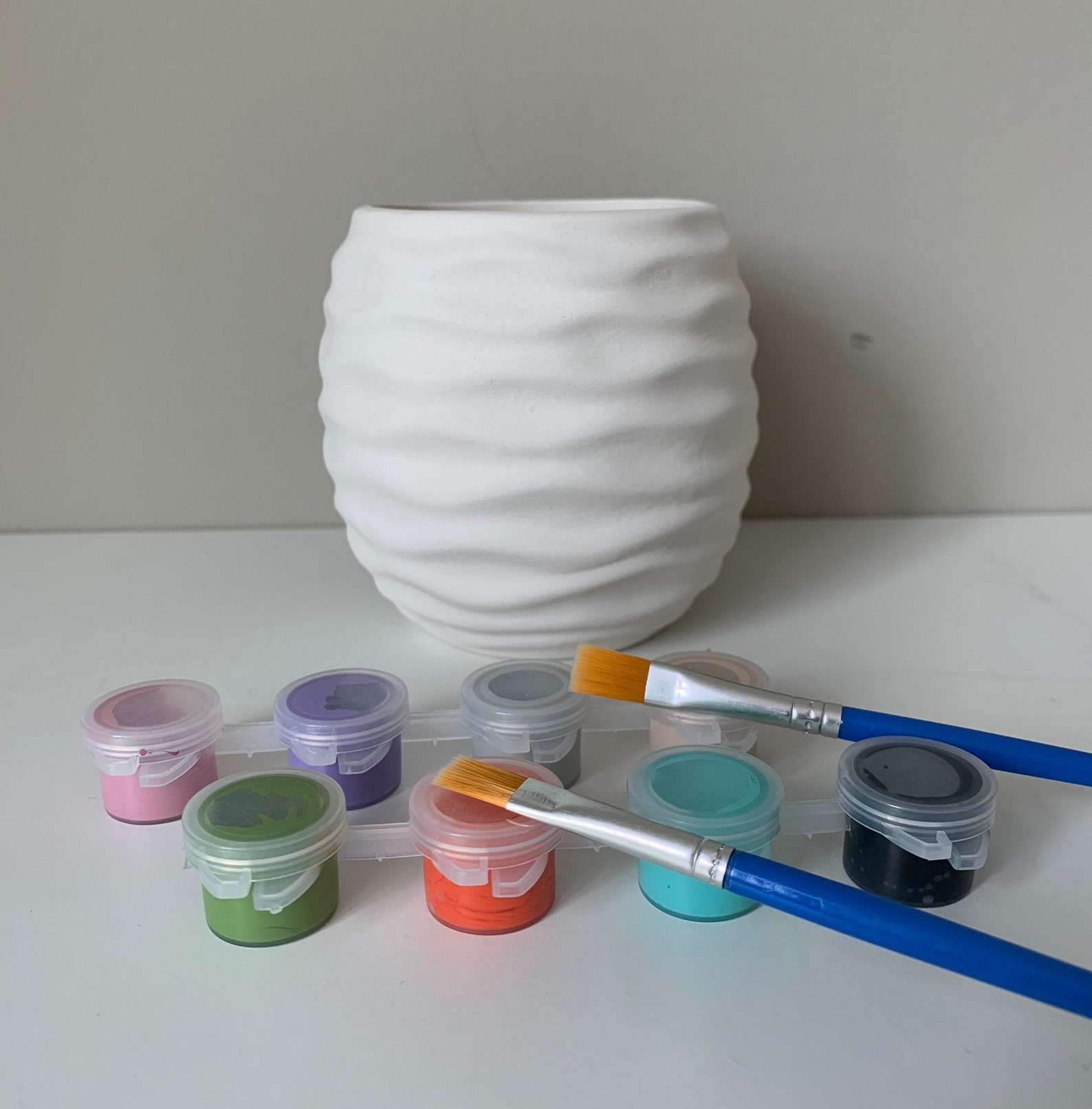 DIY Pottery Painting Kit, Succulent Planter Kit, Virtual Paint and Sip ...