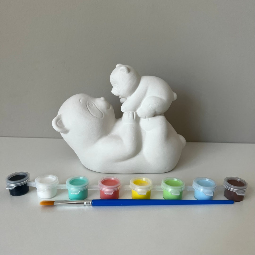 Momma and Baby Panda, Pottery Painting Kit, DIY Pottery Painting Kit ...