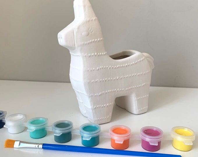 Llama Pinata Planter, DIY Pottery Painting Kit, Succulents Planter ...
