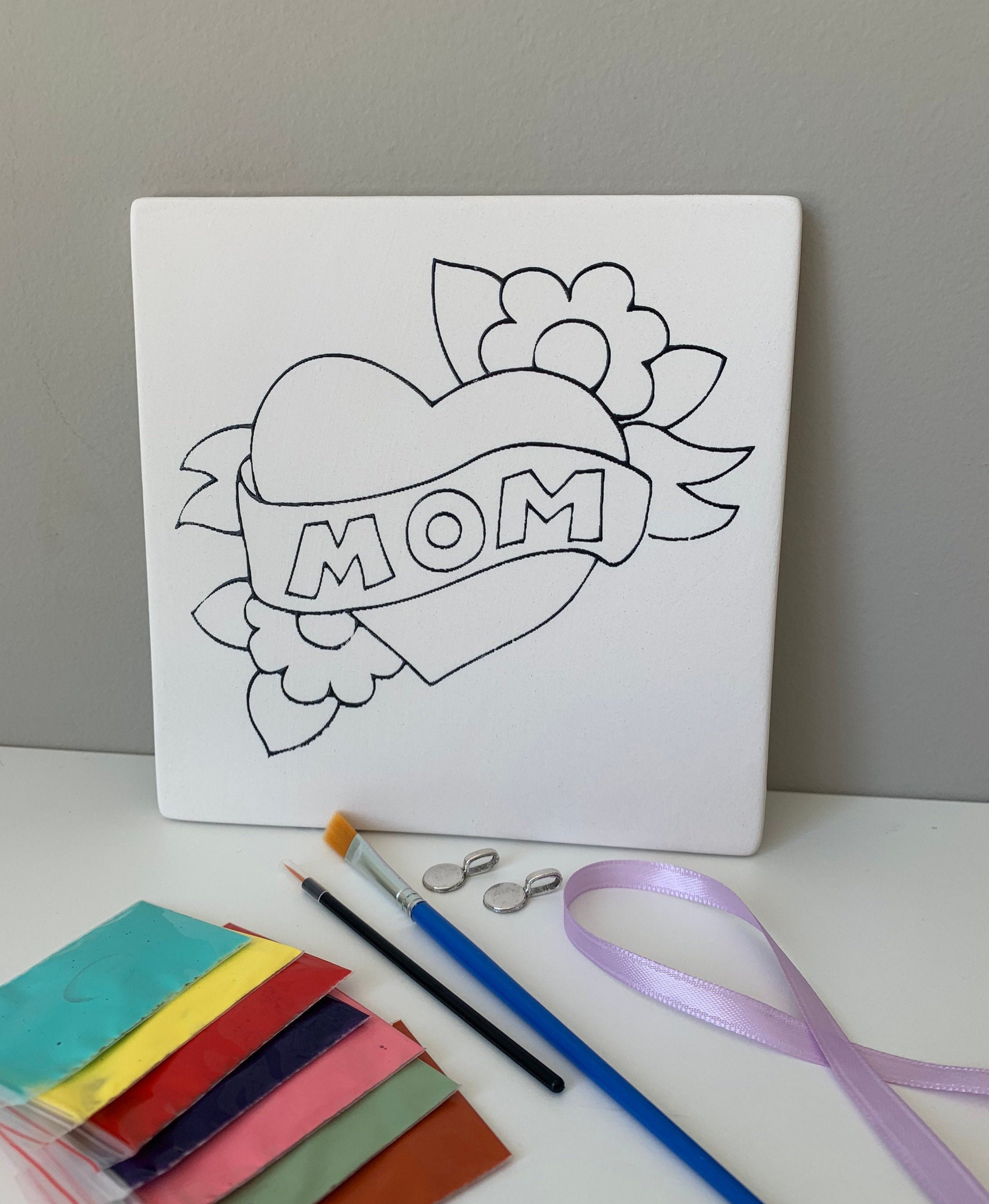 Mommy and Me DIY Mother's Day Craft Kits DIY Pottery | Etsy