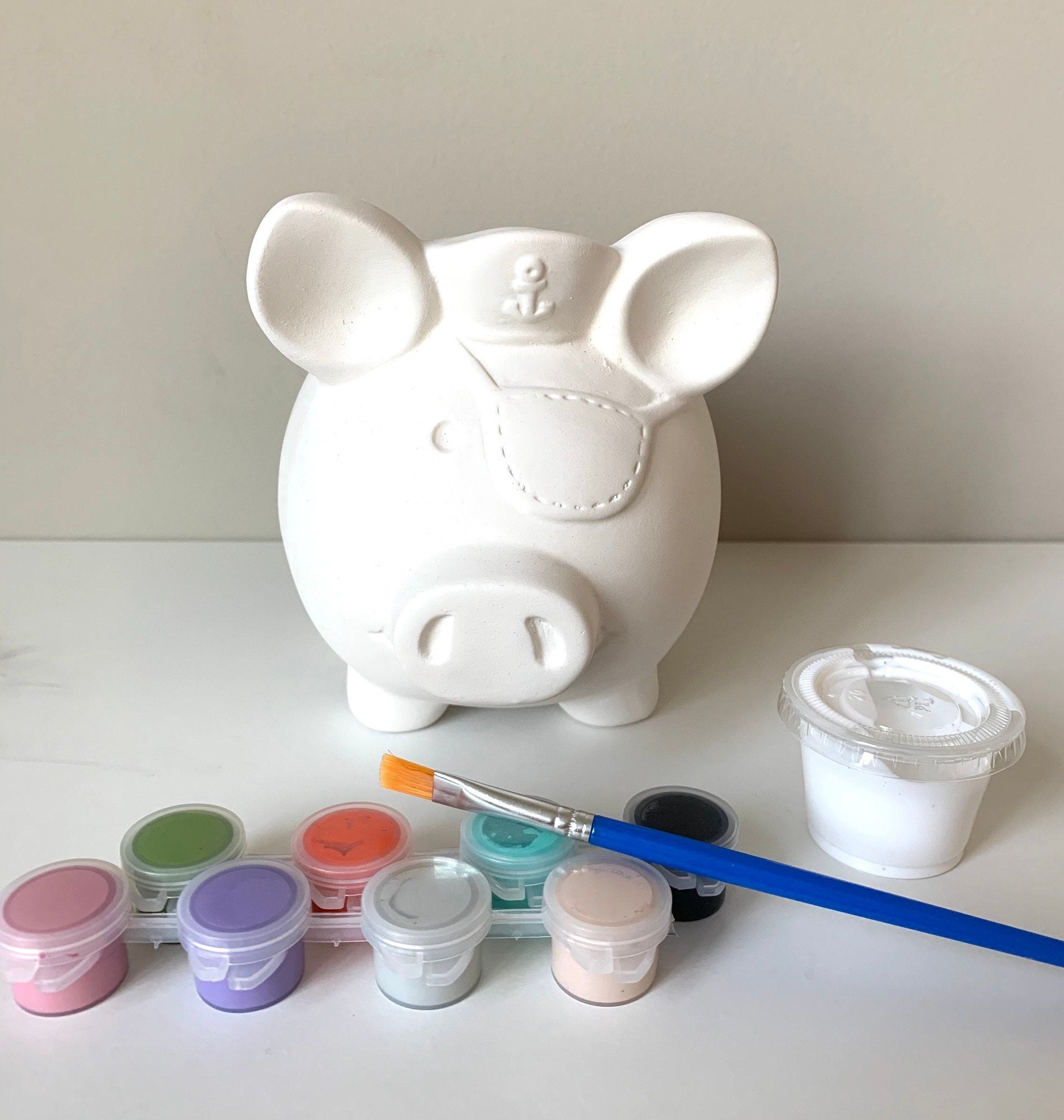 Pirate Piggy Pottery Painting Kit DIY Painting Kit Pirate | Etsy