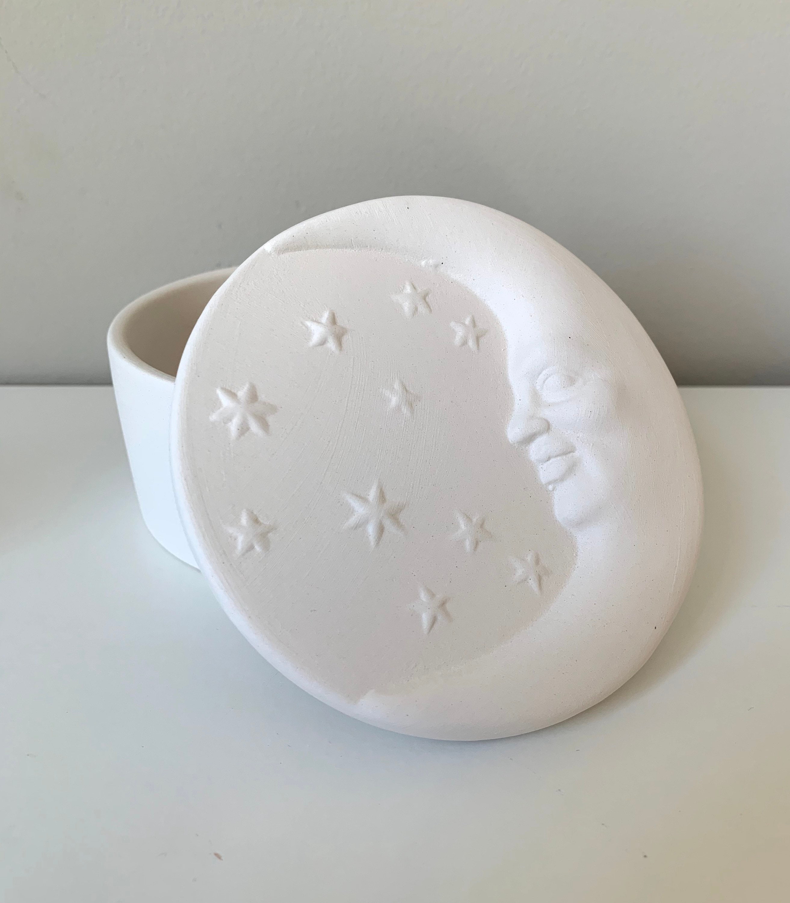Sun and Moon Pottery painting Sun & Moon box DIY Treasure | Etsy