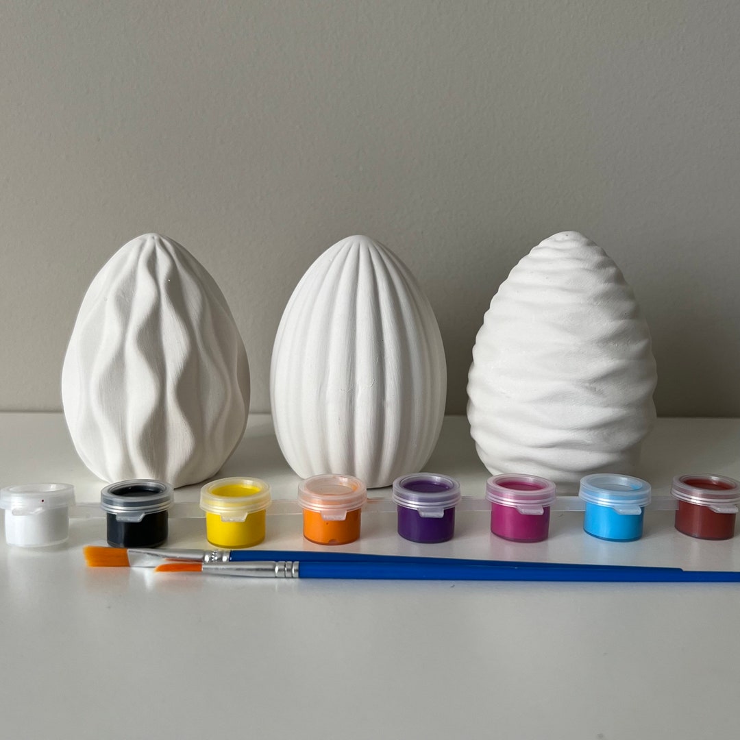 Contemporary Eggs, Egg Pottery Painting Kit, Easter Egg Paint Kit ...