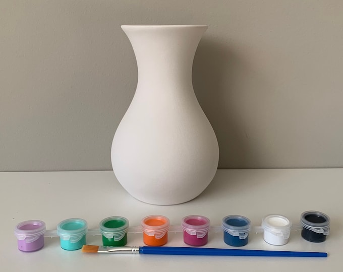 Contemporary Vase Pottery Painting Kit, DIY Vase Painting Kit, at Home ...