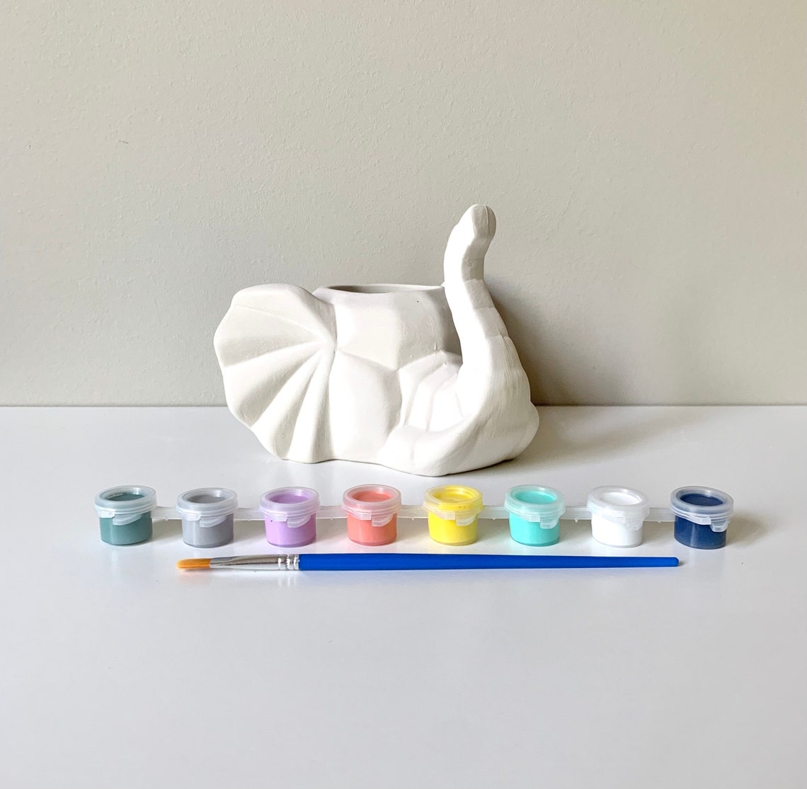 Paint and Plant kit DIY Pottery Painting Kit Faceted | Etsy