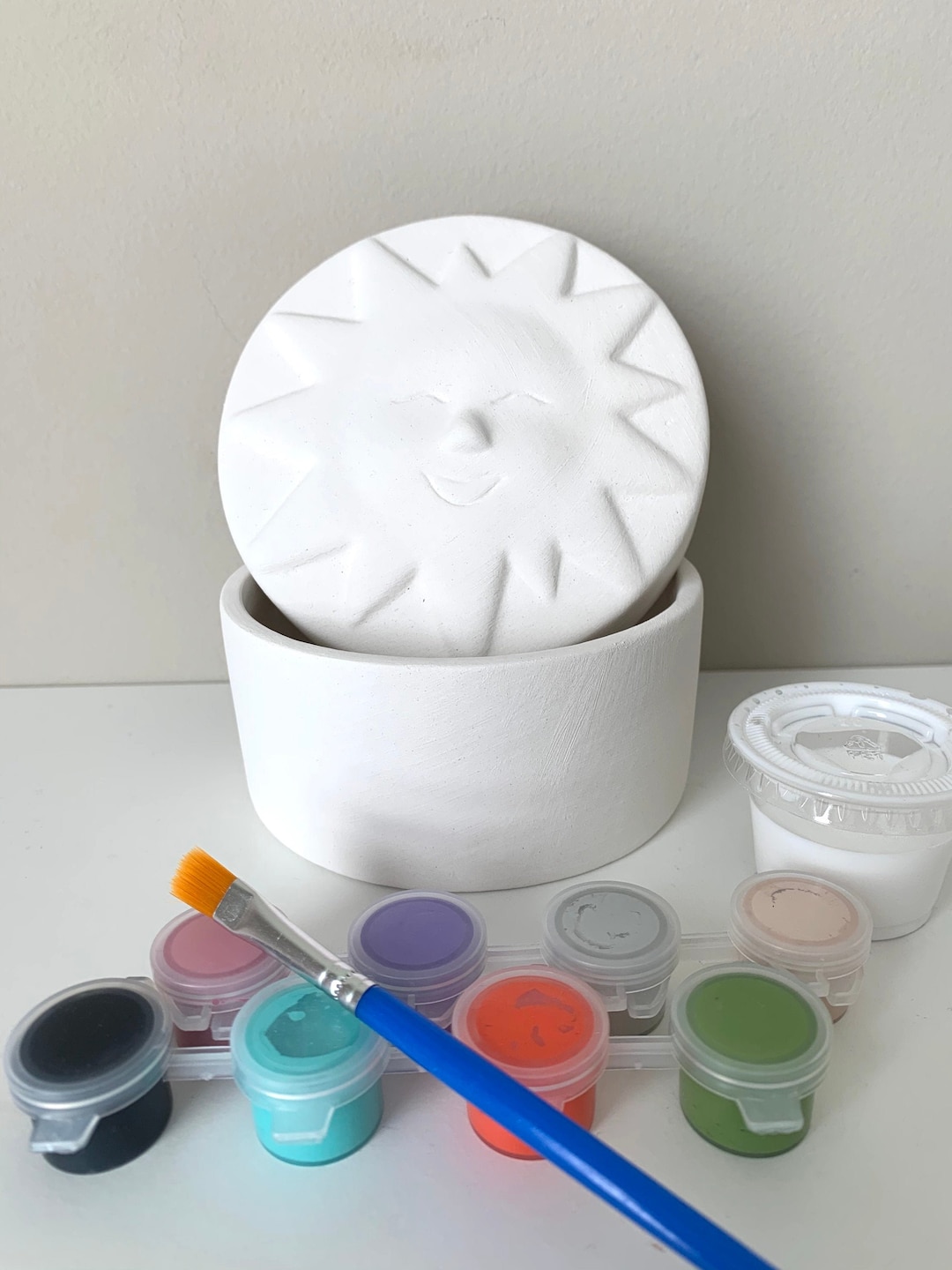 Sun and Moon Pottery Painting, Sun & Moon Box, DIY Treasure Box, at ...
