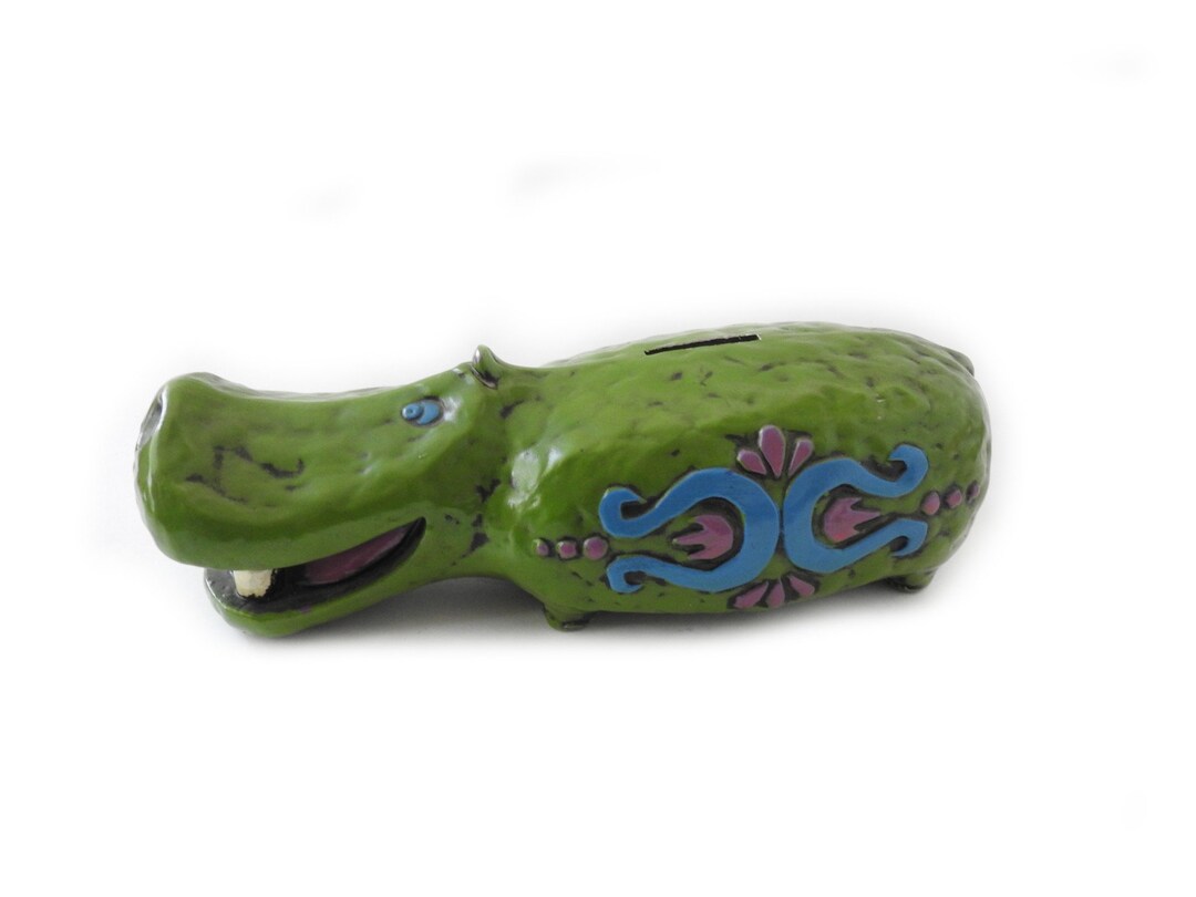 Vintage Green Hippo Coin Bank Pride Creations Japan Piggy Bank - Etsy
