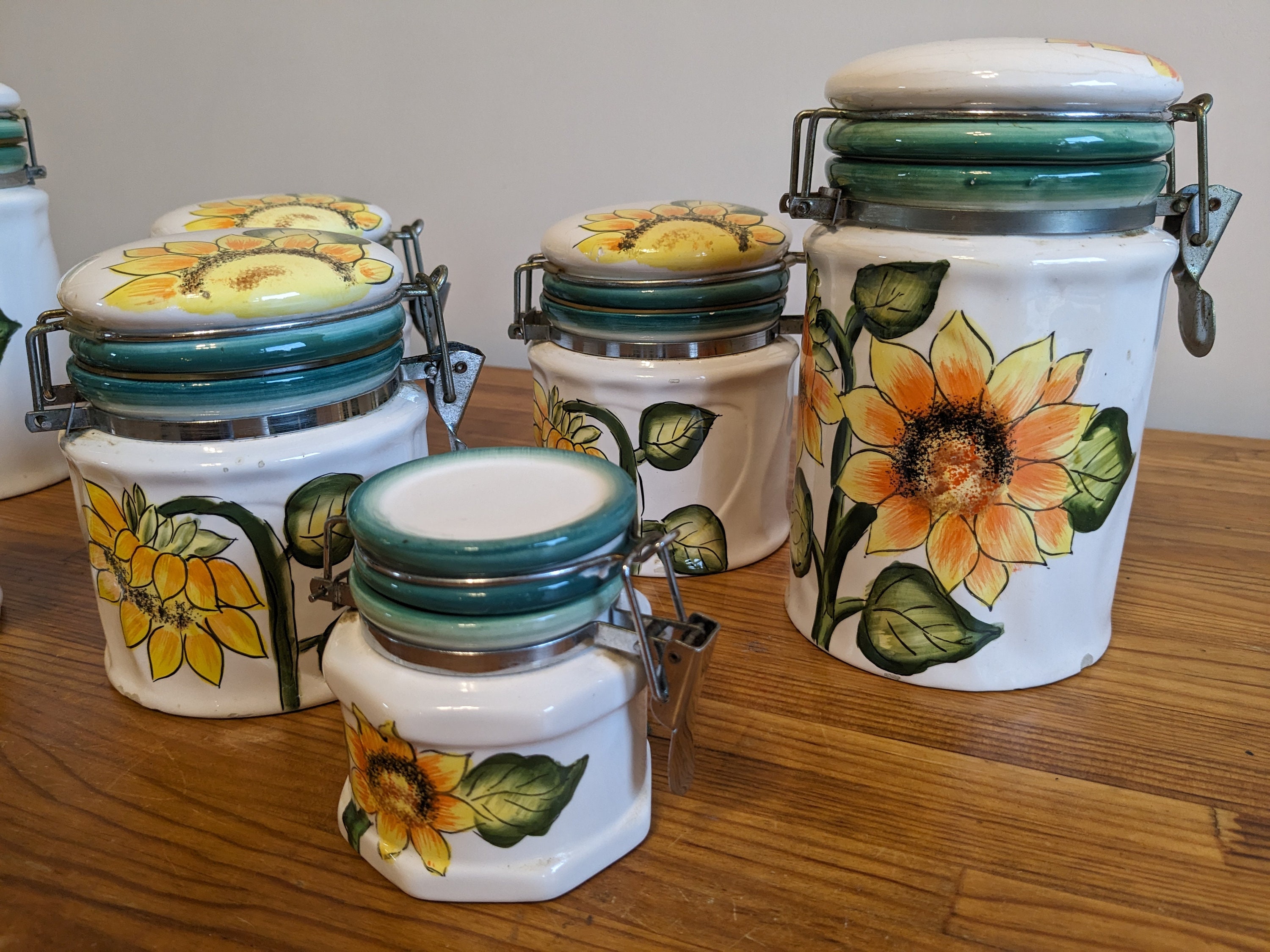 Set of 7 Vintage Ceramic Pots - Etsy