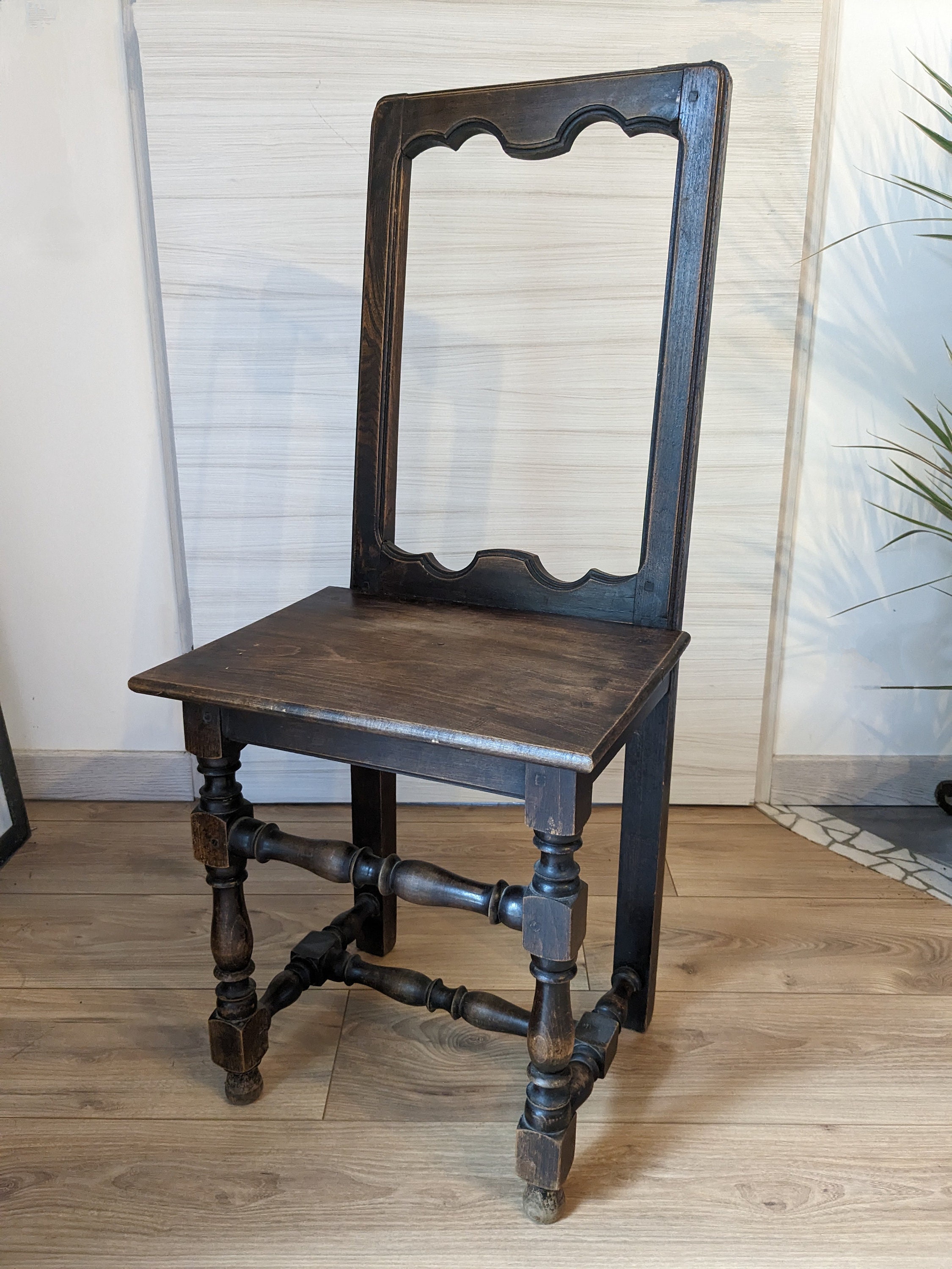 Lorraine Chair in Blackened Wood - Etsy
