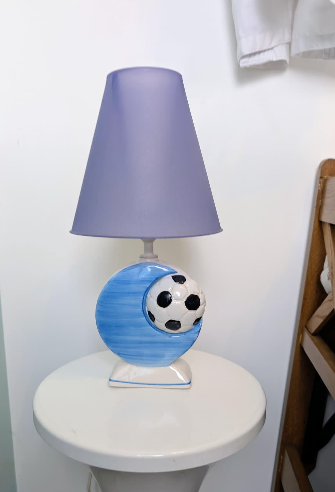 Koralcoa Vintage Children's Lamp - Football Ceramic - LED Bulb Included ...