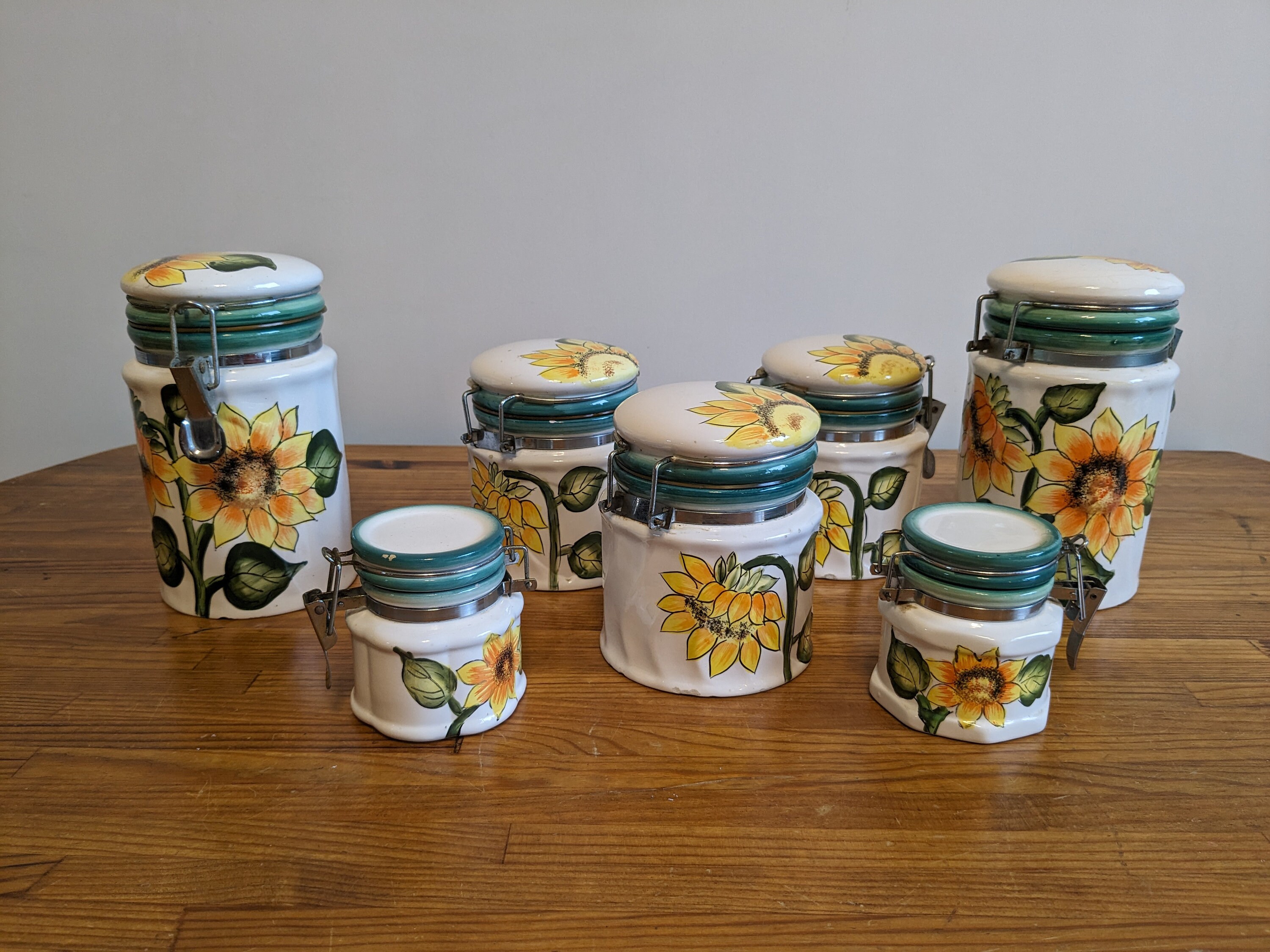 Set of 7 Vintage Ceramic Pots - Etsy