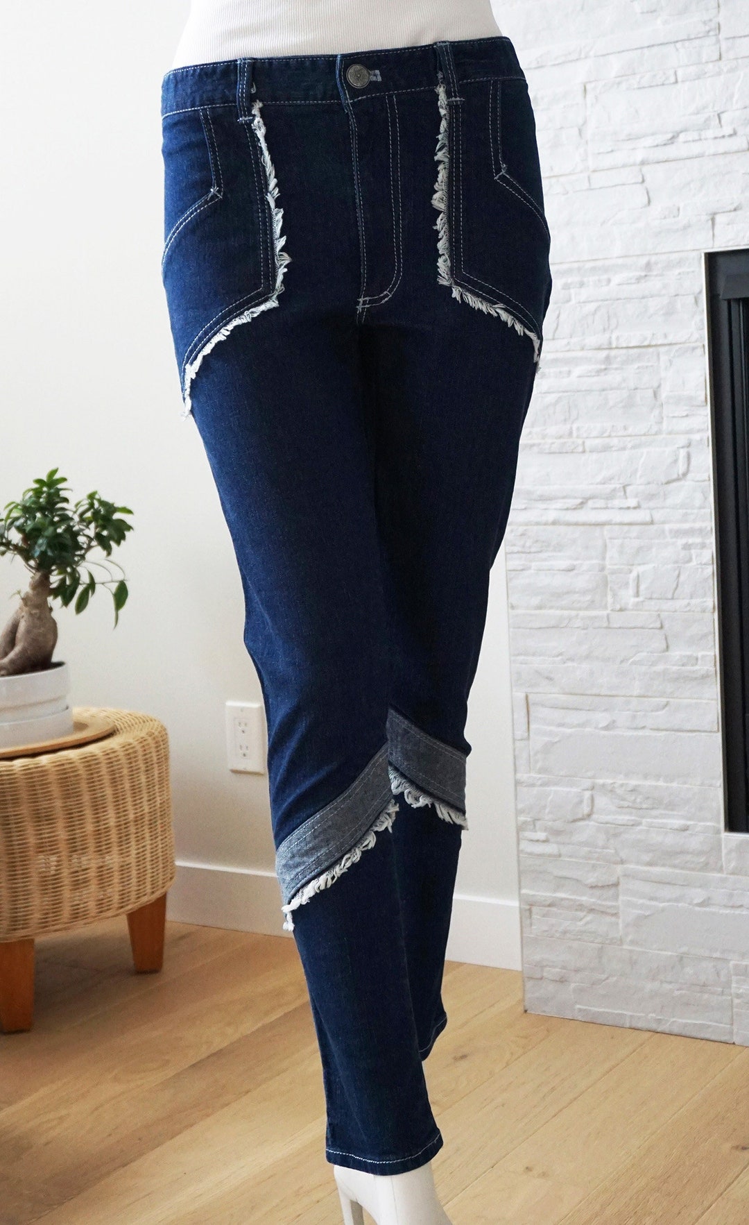 Frayed Edges Jeans - Etsy
