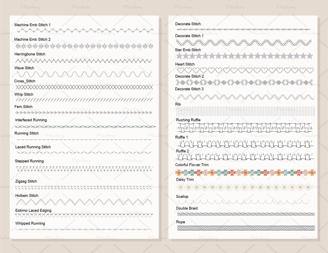 Adobe Illustrator 75 Brushes, Zipper and Trims Bows for Fashion ...