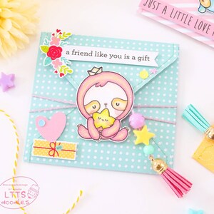 PNG Sloth Star Digi Stamp, Coloring Page, Kids Crafts, PNG Instant ...